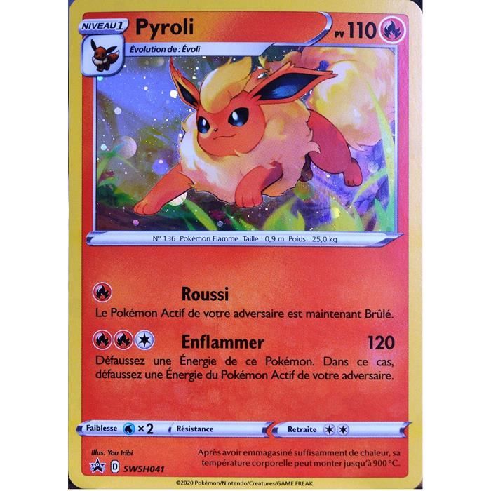 Carte Pokémon SWSH041 Pyroli 110 PV - Holo Promo Neuf FR - Cdiscount ...