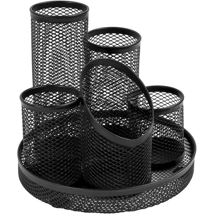 Md02 b plateau de 5 pots à stylos et crayons noir 60 - Cdiscount Beaux ...