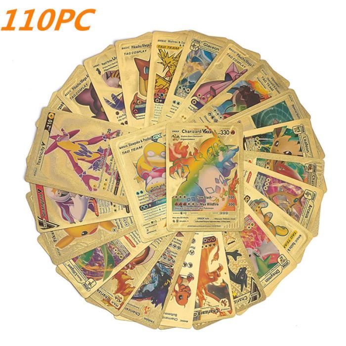Carte Plaquée, 110pcs Chari-zard Gx Et Vmax Rares Cartes, Cartes à ...