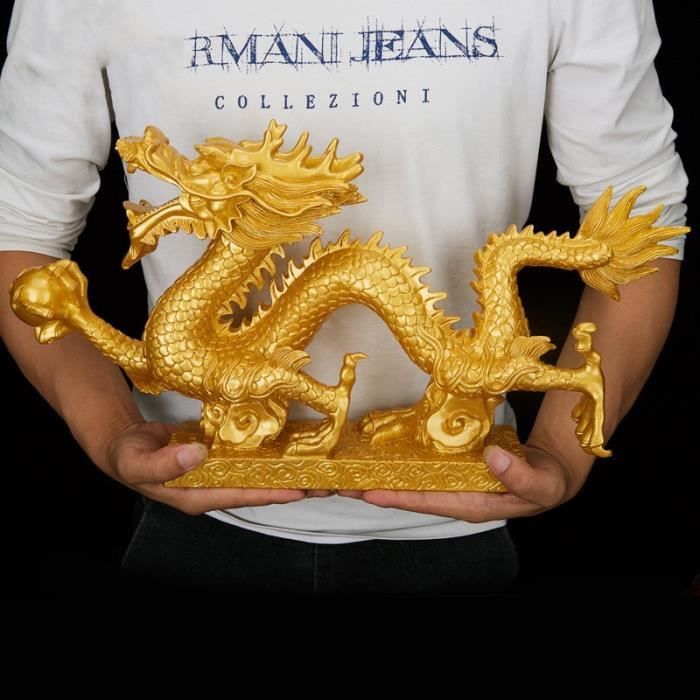 Statue deco,WSHYUFEI en résine de dragon porte-bonheur,décoration pour ...