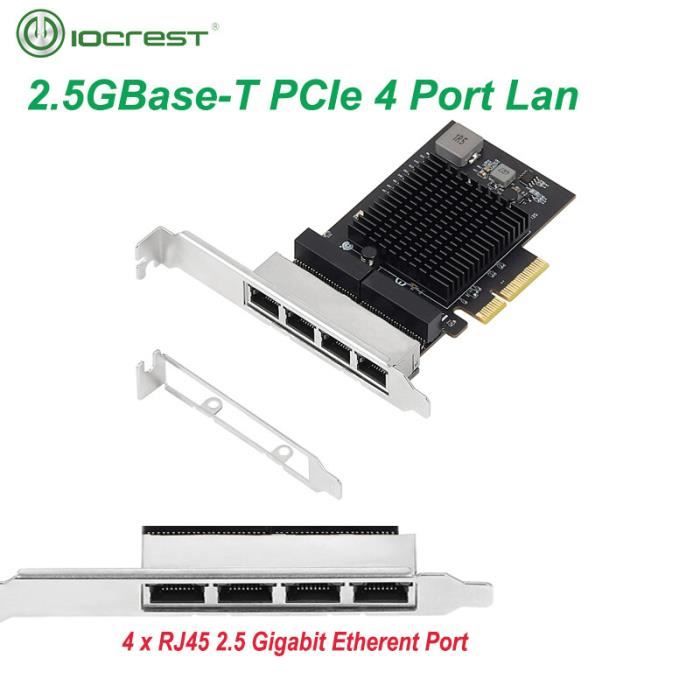 Cartes réseau,carte réseau Realtek 8125b, 2.5 Gigabit, 4 ports PCIe ...
