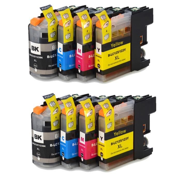 8 XL ColourDirect LC123 - LC121 Cartouche D'encres Pour Brother ...