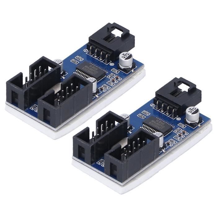YUI Répartiteur 9 broches 1 à 4 9Pin 1 à 4 Splitter USB Motherboard 2.0 ...