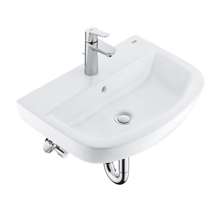 GROHE BAU CERAMIC - SET DE LAVABO 550 MM ET ROBINET STARTEDGE AVEC VID ...