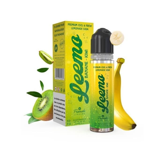 Le French LIQUIDE - 2x Leemo Banane Kiwi 50ML + 2 Boosters 10ML - 50ml ...