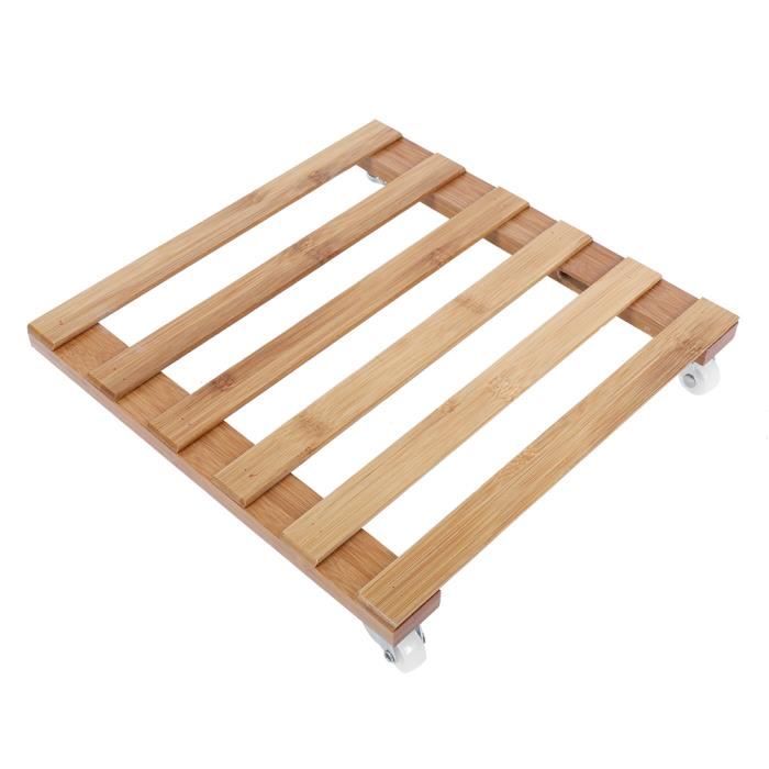 TMISHION étagère à fleurs Plateau mobile en bois de support de stockage ...