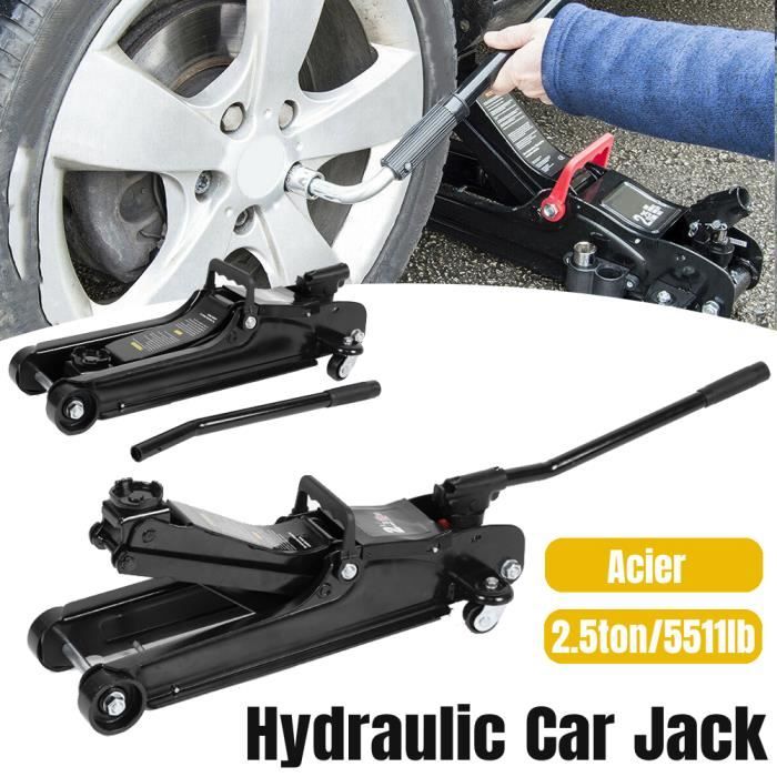 Cric hydraulique rouleur voiture véhicule capacité 2.5 tonnes | Hauteur ...