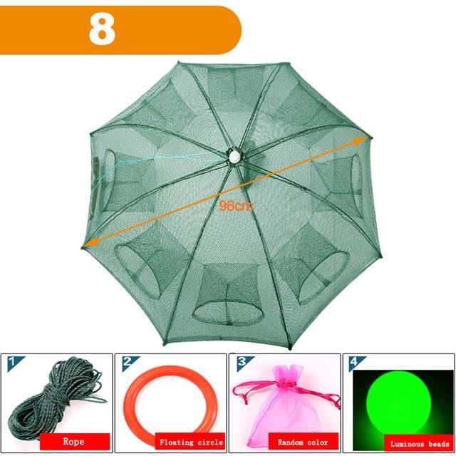 FILET A POISSON,8 Holes 8 Sides--Filet Parapluie Pliant En Résille ...