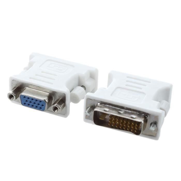 GW00589-2 x adaptateurs DVI-D mâle vers VGA femelle (DVI 24+1 broches ...