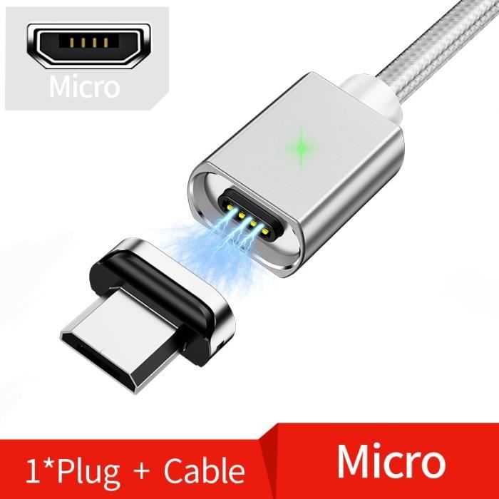 Silver micro usb-2m -OLAF 2M câble Micro USB magnétique pour iPhone ...