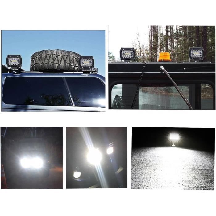 Projecteur Led Voiture Exterieur 12V-24V 4 Pouces 60W Projecteur Phare ...