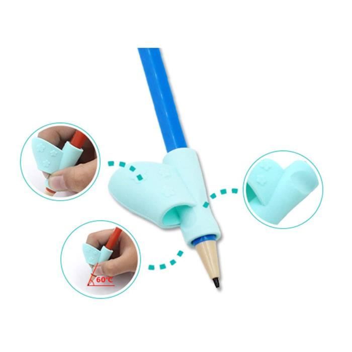5 Pièces Grips pour Crayon - Ergonomique - Aide écriture Enfant - Blanc ...