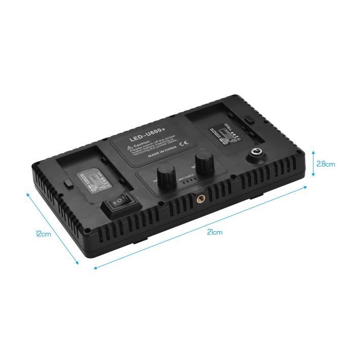 Lampe esclave-flash,Andoer-Panneau lumineux LED pour vidéo et ...