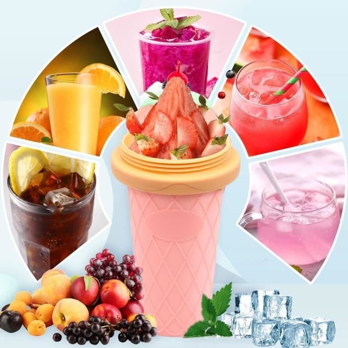 Machine à Granité - ZHUODIKE - Slush Ice Maker - 330ml - Rose - 12 Watt ...