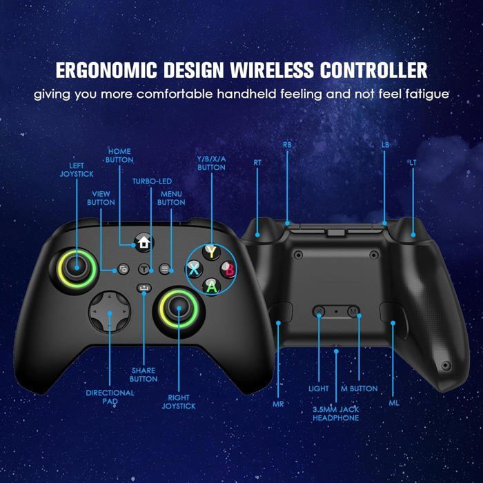 Manette Xbox One, Manette Sans Fil Xbox Series X & S/Xbox One/Elite ...