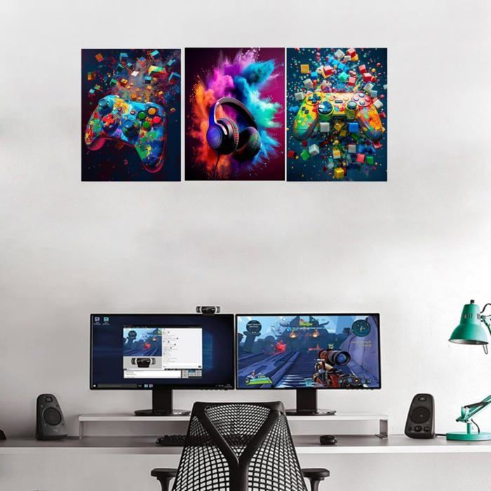 Gamer Posters Jeu Déco,Affiche de Jeu avec Cadre,Decoration Murale ...