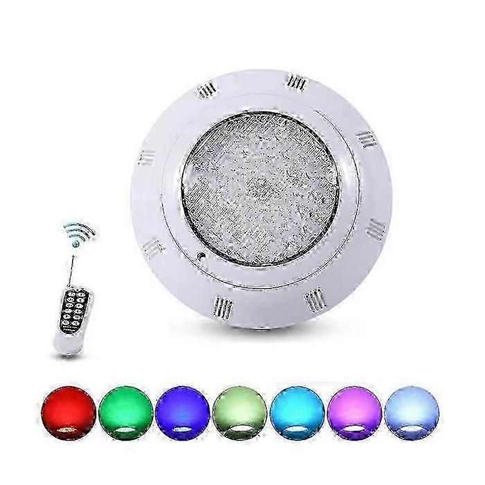 Lampe LED piscine RGB 35W avec télécommande, IP68 étanche, AC12V, 7 ...