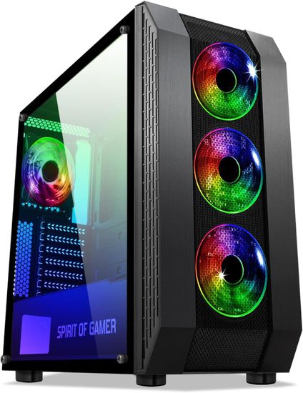 Boitier Pc Gamer Atx/Matx/Itx–Façade Et Paroi En Verre Trempé–4 ...