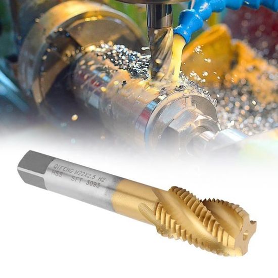 EJ.life robinet machine M22 Embout de taraud à cannelure en spirale contenant du cobalt pour ...