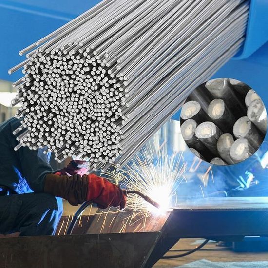 BAGUETTE TIG,2.4mm 500mm-20pcs--Baguette de soudure en Aluminium, fil de soudure, Flux fourré ...