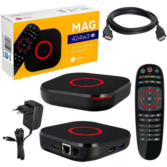Mag 424w3 avec 2 go de ram original infomir 4k iptv set top box lecteur ...