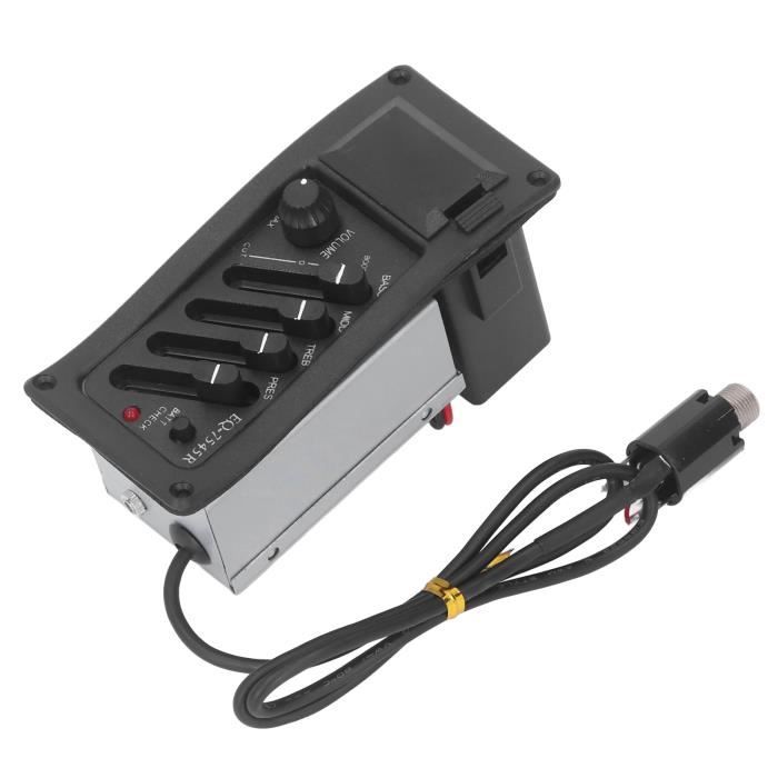 Ashata micro guitare acoustique Égaliseur EQ 4 bandes avec pièces de ...