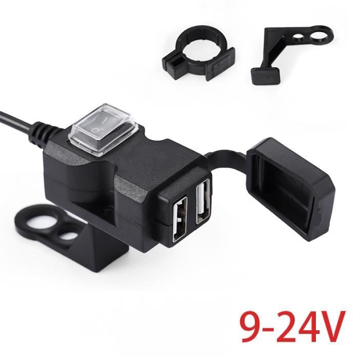 Recharge USB 9-24V - Chargeur Usb De Moto Étanche, Double Port 12v-24v ...