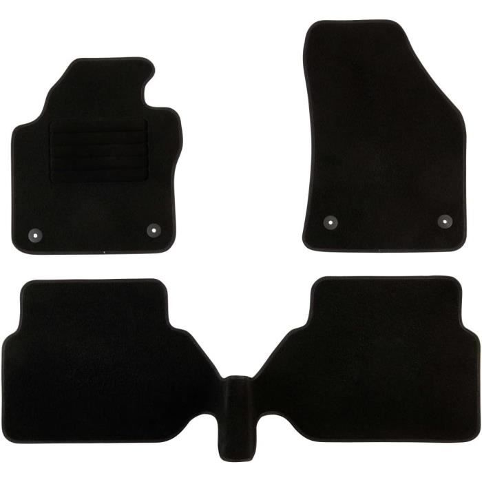 1763215 Tapis Auto - Sur Mesure - Tapis De Sol Pour Voiture - 3 Pièces - Antidérapant - Moquette ...