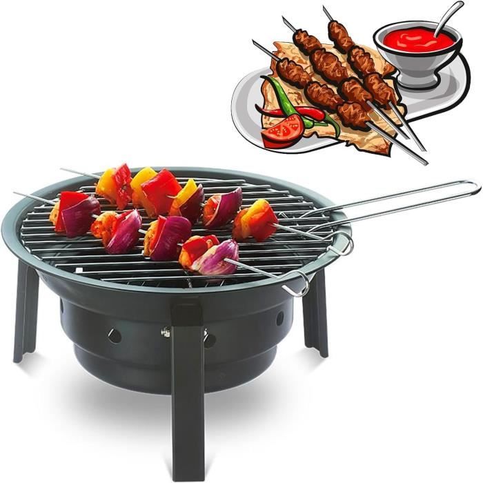 Barbecue Au Charbon De Bois, Barbecue De Camping, Mini Barbecue ...