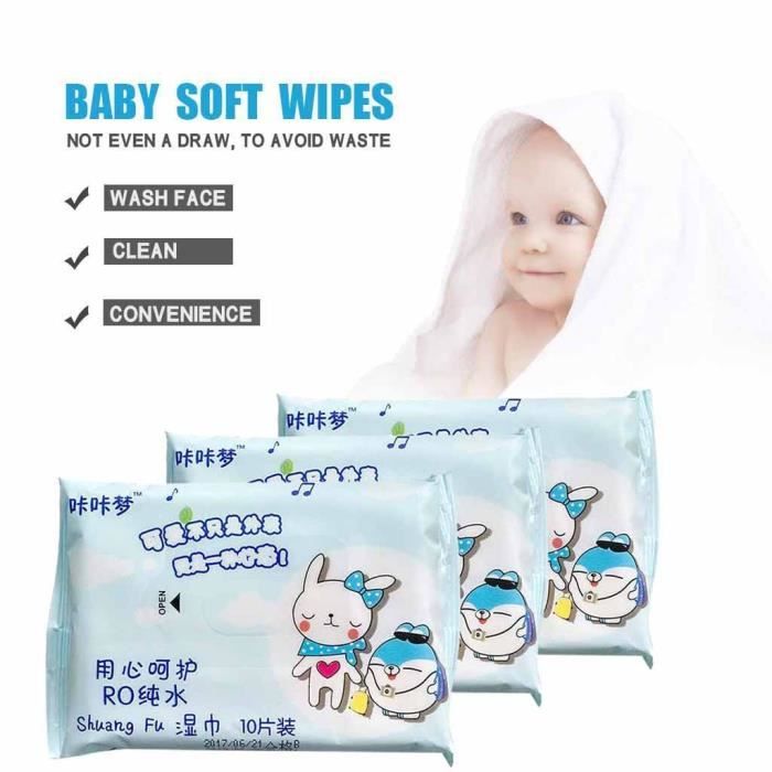 Bébé enfant antibactérien lingette humide tissu propre main soins de ...