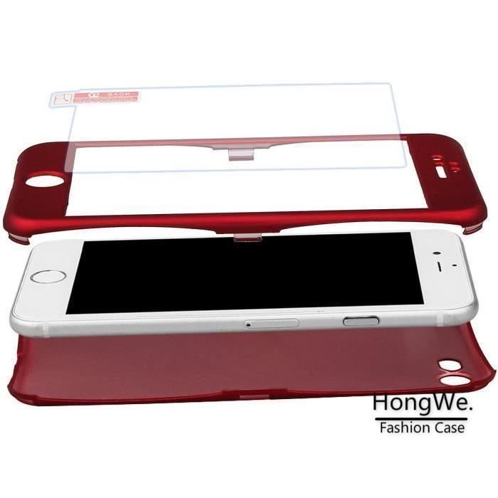 Coque iPhone 7 360 Degres + Protection en Verre Trempé, [ 360 ...