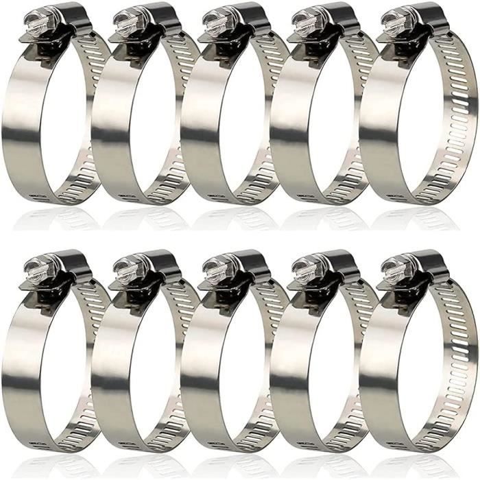 AJW-10 Pièces 304 Collier de Serrage Inox,Collier de Serrage Métallique ...
