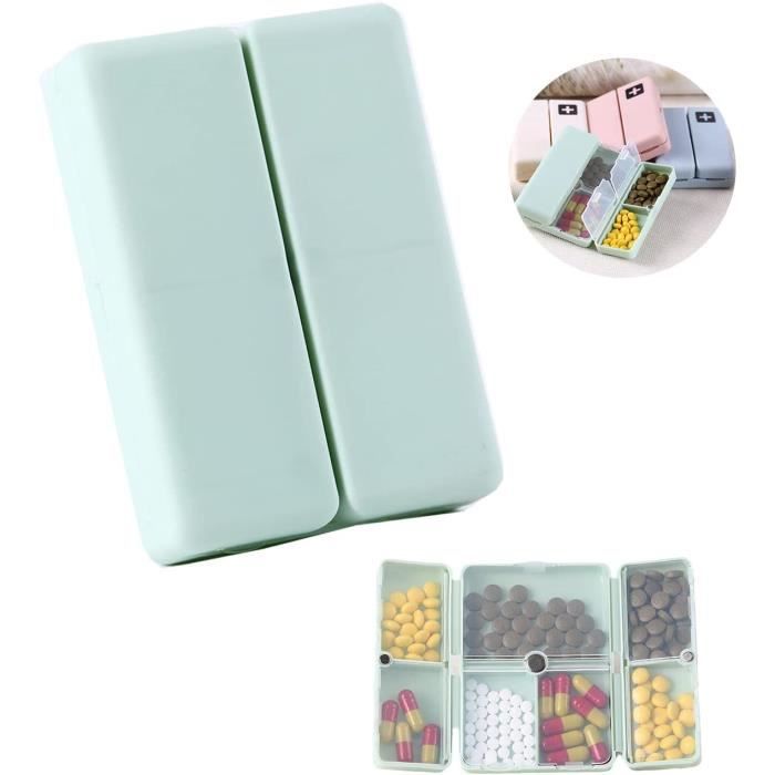 Daily Pill Organizer, 7 Compartments Portable Pill Case Travel Pill ...
