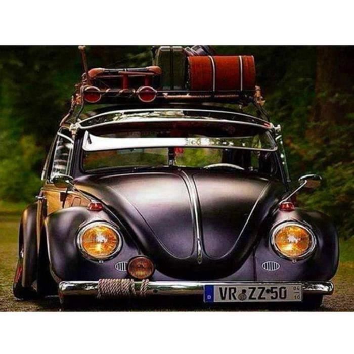 Kit de peinture diamant 5D - Voiture Rétro - Multicolore - Adulte - KIT ...