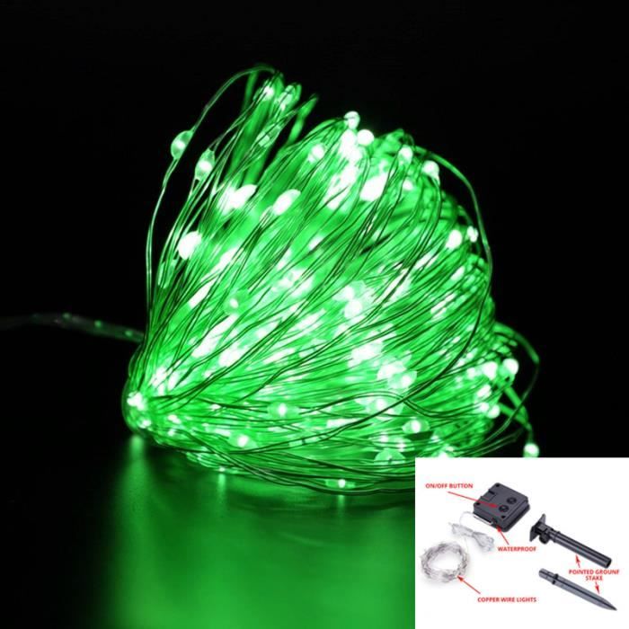 Borne solaire,Guirlande lumineuse solaire 10 m100 led, imperméable ...