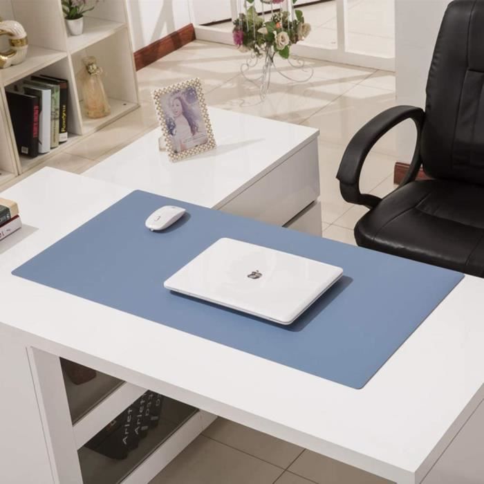 Sous-main double face en cuir PU pour bureau, sous-main imperméable ...