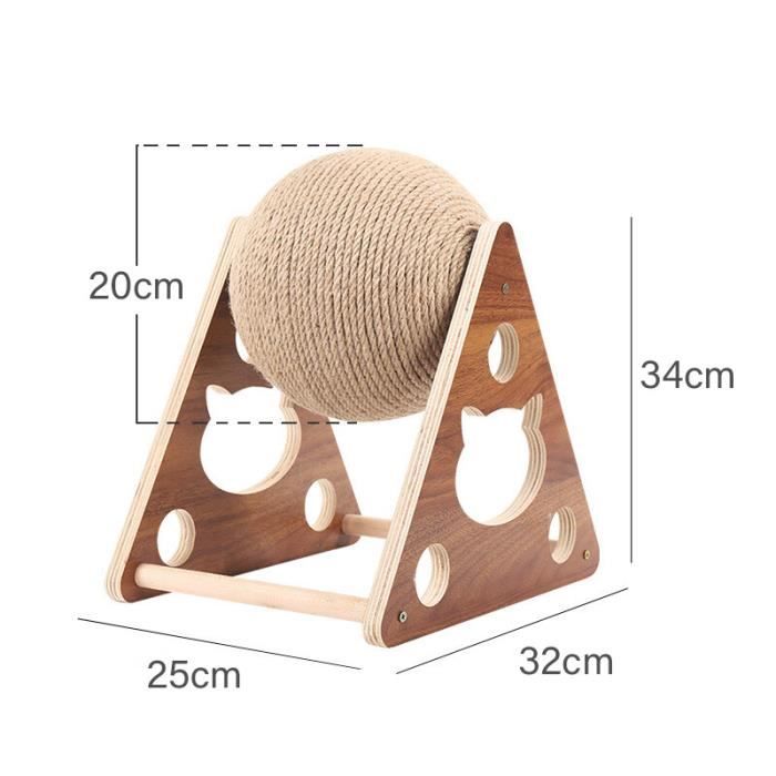 Griffoir pour chats - B-Large - Sisal - Bois - Triangulaire - Intérieur ...
