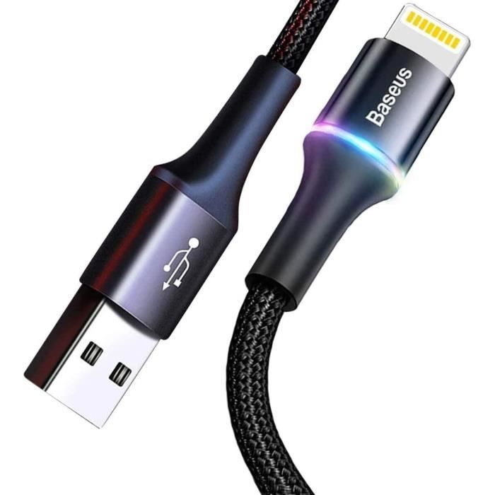 Chargeur Phone 3M [Certifié Mfi] Câble Pour Iphone L Ightning En Nylon ...