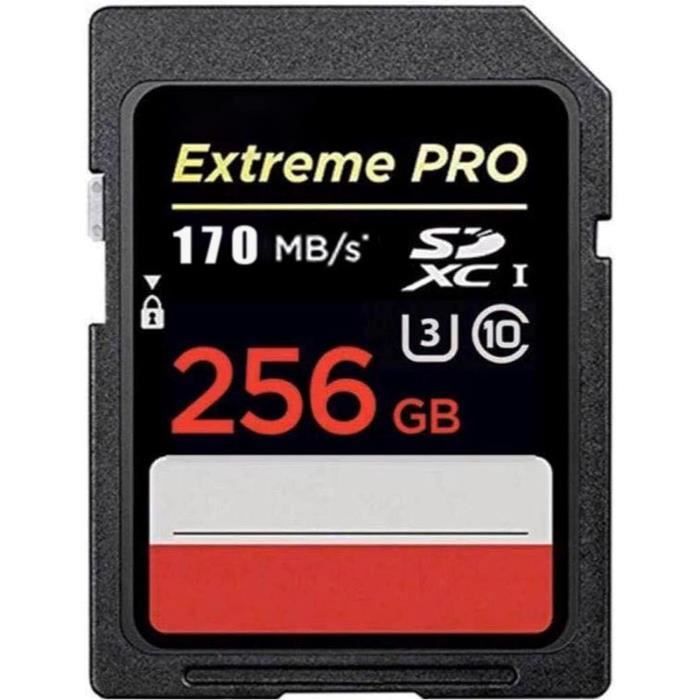 Carte SdCartes Sd 256 Go Carte Mémoire Extreme Pro Sdxc Uhs-I, Jusqu'À ...