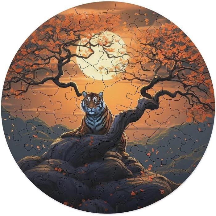 Animal Tiger Puzzle Adulte 68 Pièces Artisanat Cadeau Famille Puzzles ...