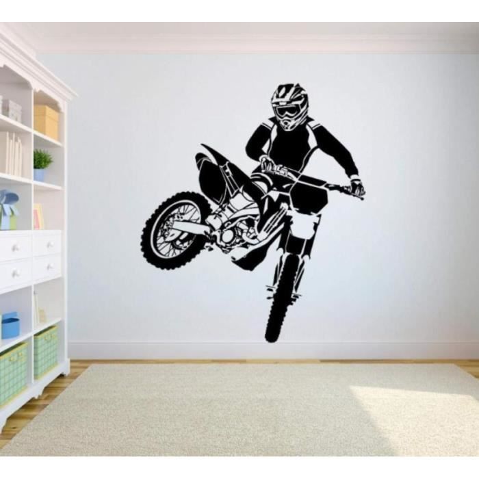 Stickers muraux moto cross BRICOLAGE Game Cartoon Caractère Vinyle Art ...