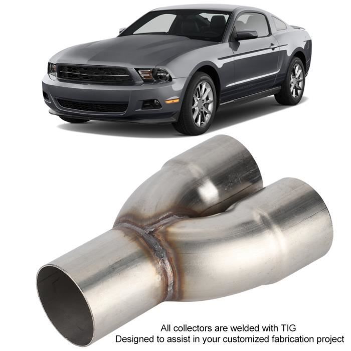 Garosa Tuyau d'échappement Akozon Universal Stainless Steel Dual Pipe ...