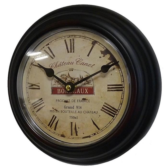 Horloge Murale - L'HERITIER DU TEMPS - Château Canet Bordeaux - 21x21cm ...