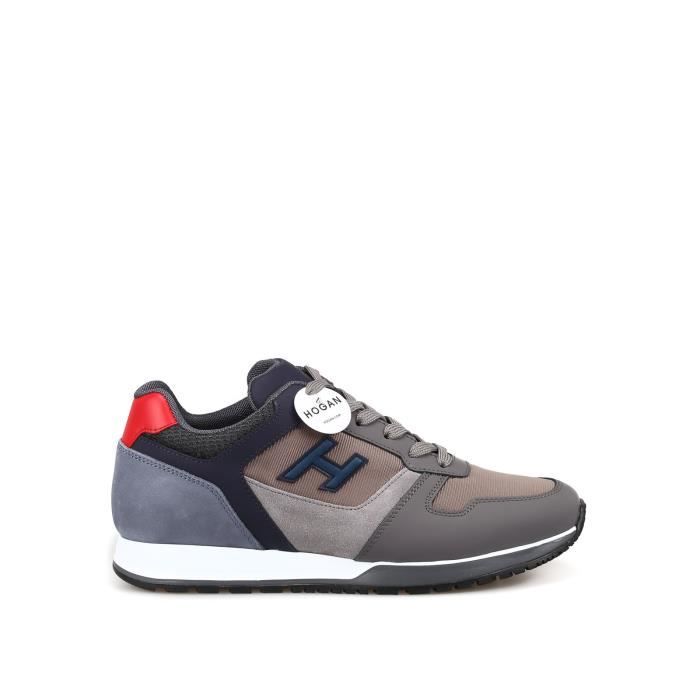 HOGAN HOMME HXM3210Y860LIK50B8 GRIS CUIR BASKETS Gris - Cdiscount ...