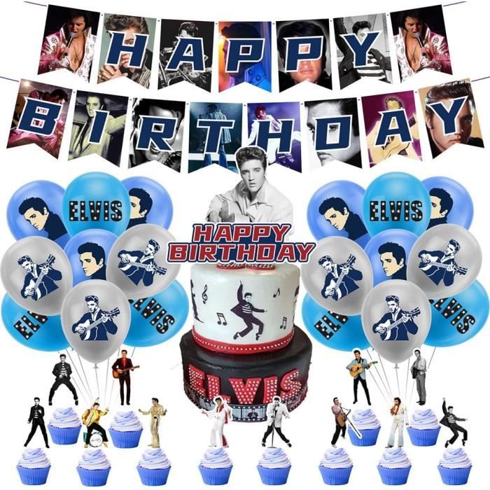 32 Pcs Rock Star Décorations D'Anniversaire Kit, Elvis Balloons ...