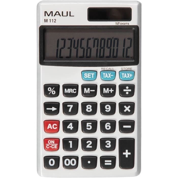 Calculatrice de Poche M 112 | Calculatrice avec Grand Affichage à 12 ...