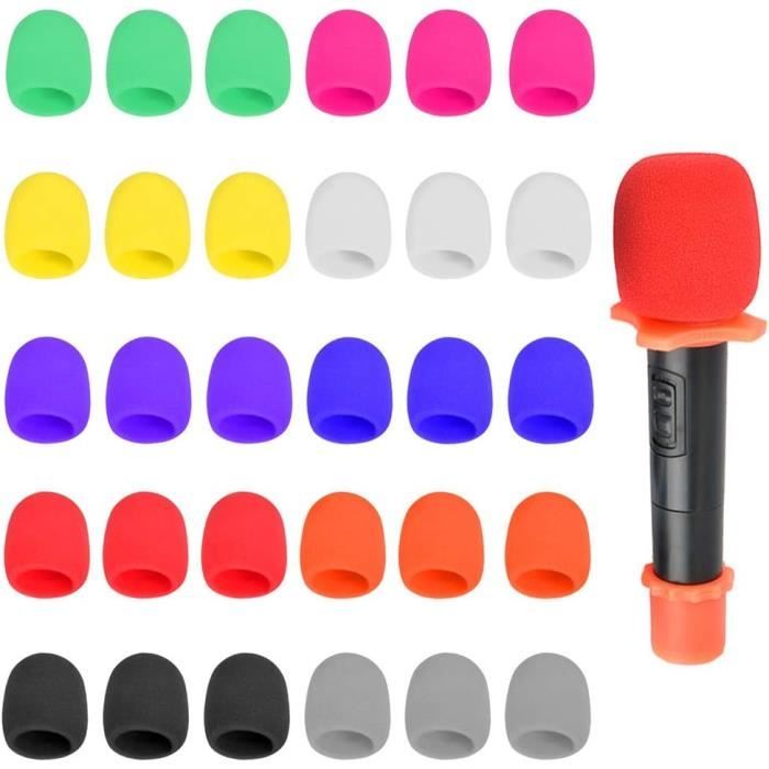 30Pcs Mousse Microphone De 35 Mm Eponge Microphones Anti-Vent Mousse ...