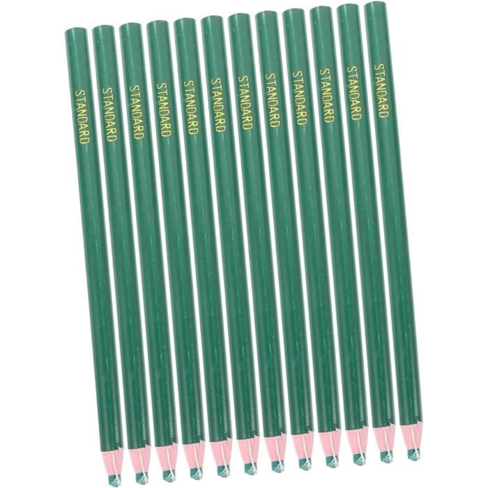 12 Pièces Crayon Gras Noir Crayon Gras Rouge Crayon De Cire Grasse ...
