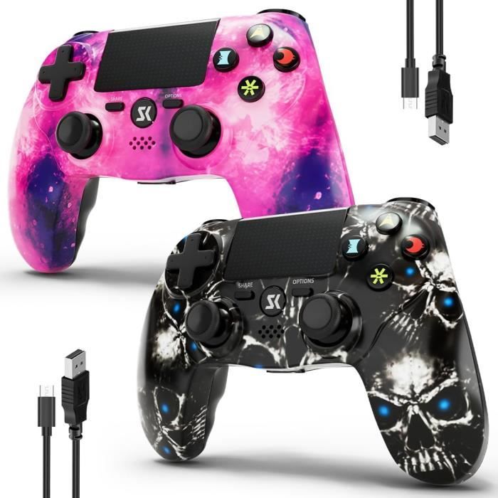 Manette Sans Fil Pour Ps4, Paquet De 2 Multiplateforme Manette ...