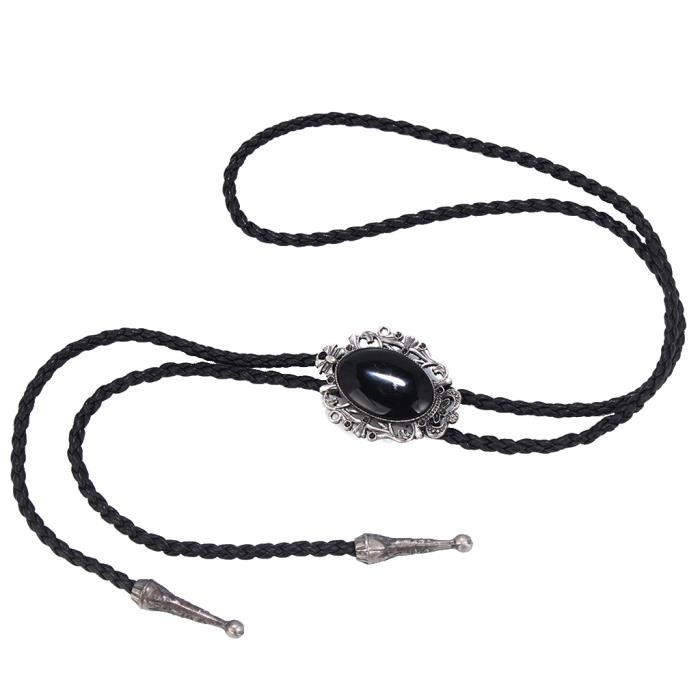 Indien Western Cowboy Cravate Pierre Noir Bolo Tie Rodeo Ties Necktie ...